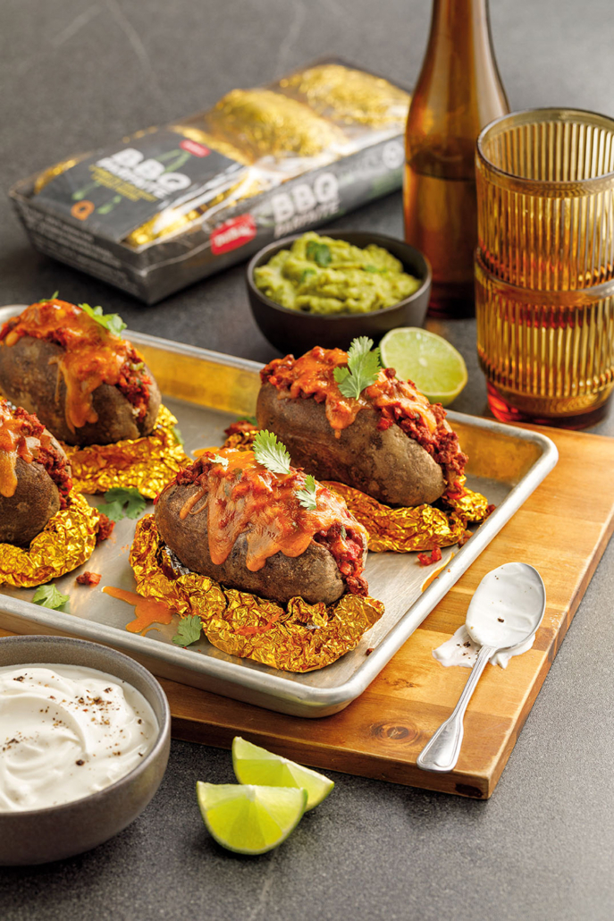 Patates farcies style tacos sur le BBQ - Patates Dolbec