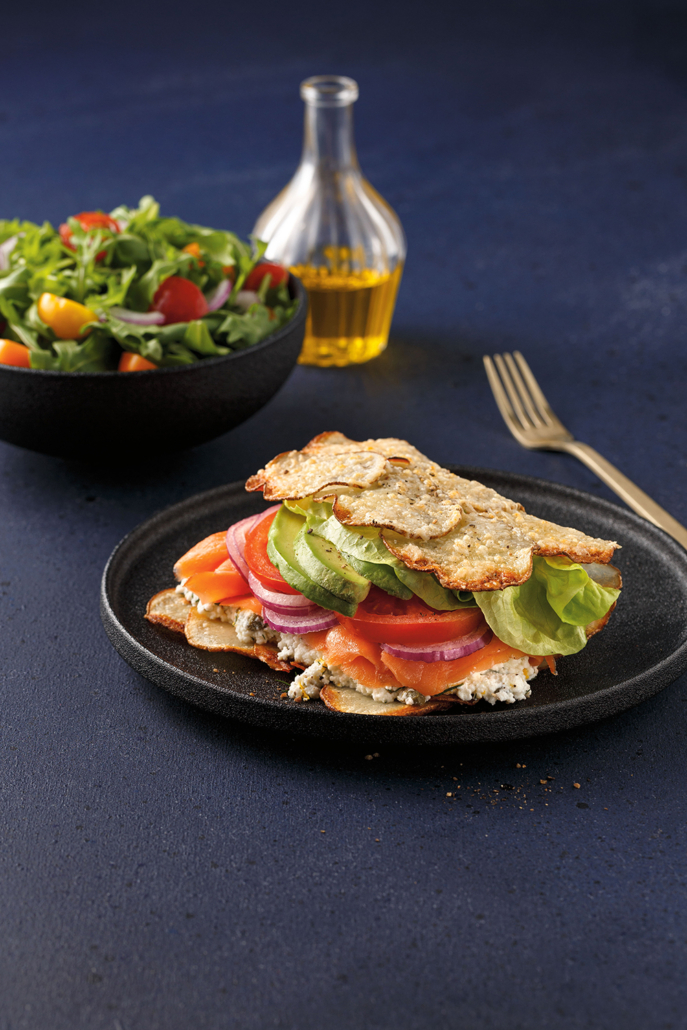 Sandwichs de pommes de terre ricotta et saumon fumé - Patates Dolbec